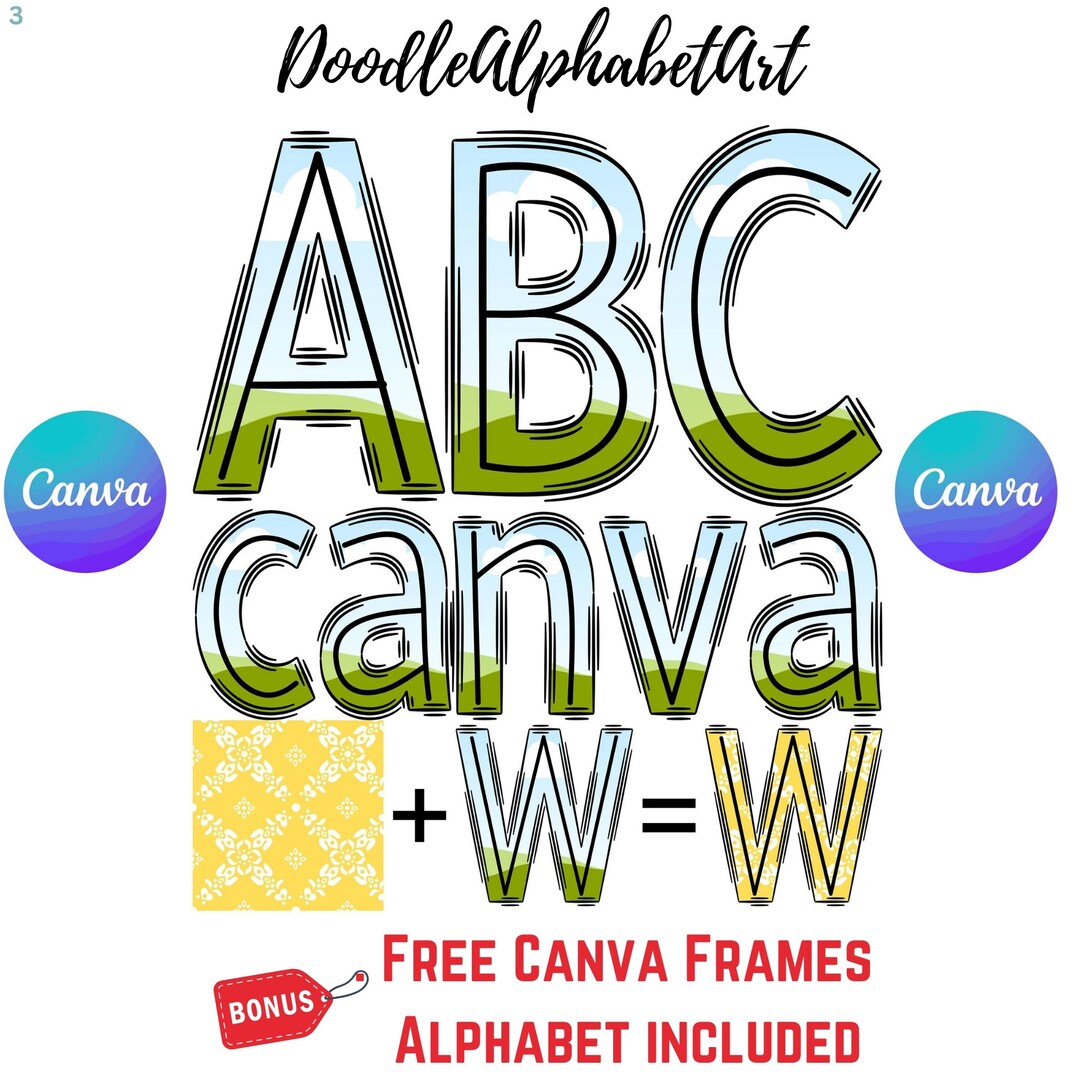 Canva Frame Template Scribble Letters PNG, Center Line Underline Doodle ...