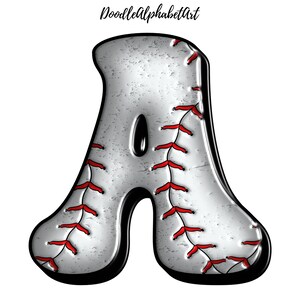 3D Inflated Baseball Alphabet PNG, Groovy Letters PNG Bundle, Grunge 3D ...