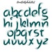 Boho Brush Stroke Doodle Alphabet PNG Bundle, Hand Lettering PNG, Urban ...