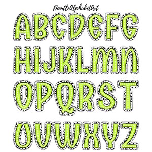 Bright Dalmatian Alphabet Letters PNG Bundle, 5 Dots Alpha Sets ...