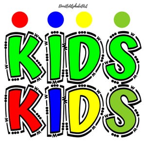 Kids Doodle Alphabet: Sketch Letters SVG PNG (digital Download) - Etsy