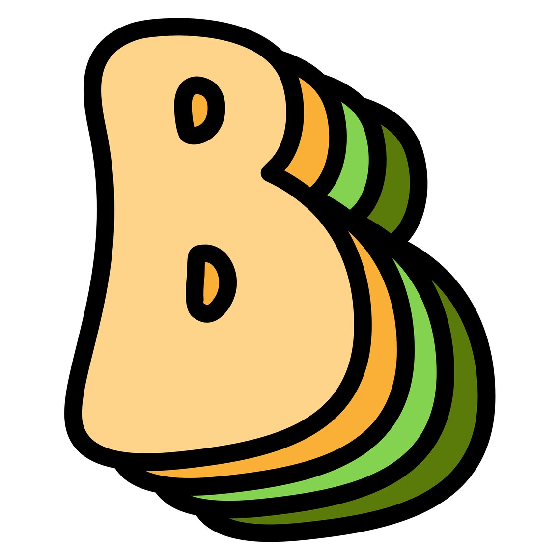 Doodle Retro Alpha PNG. Groovy Alphabet Letters Clipart A - Etsy