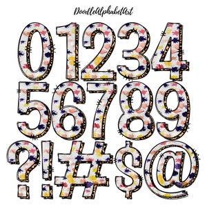 Watercolor Splatter Doodle Alphabet & Leopard Block Shadow Letters PNG ...