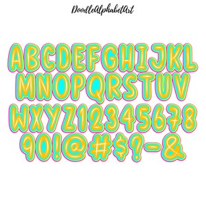Funky Letters PNG, Marquee Alphabet PNG, Scribble Alphabet, Brush ...