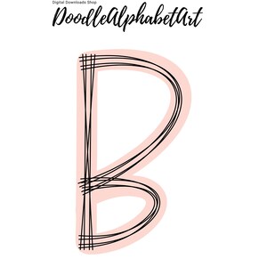 Boho Doodle Alphabet Scribble PNG With 10 Harmonious Bohemian Inspired ...