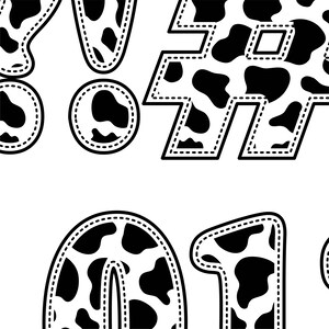 Cow Footprint Digital Alphabet Sublimation Clipart PNG, Number and ...