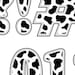 Cow Footprint Digital Alphabet Sublimation Clipart PNG, Number and ...
