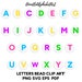 Bead Clipart 5 Alphapacks, Neon Color Pallette, Bead Font Vibrant Pop ...