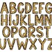Half Leopard Boho Doodle Alphabet Letters PNG Bundle, Boho Sublimation ...