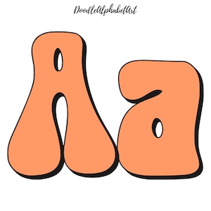 Retro Groovy Block Shadow Alphabet PNG Bundle, Teacher Colors Palette ...