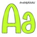 Scribble Font Alphabet PNG Bundle: Bright Color Palette Digital ...