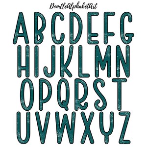 Distressed Grunge Doodle Alphabet Letters PNG Bundle, 10 Alpha Sets ...