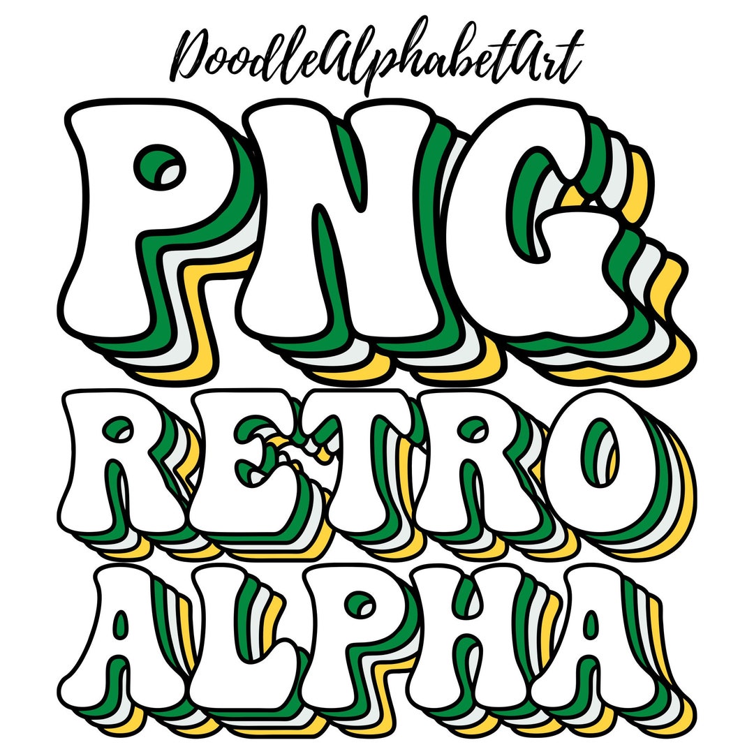 Retro Alphabet PNG, Groovy PNG Letters, Spring Color Scheme, Irish ...