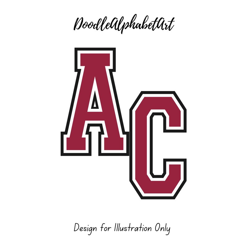 Fillable Varsity Letter Set: 2-outline SVG, PNG, PDF (digital Download ...