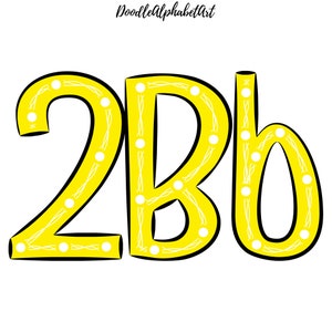 Scribble & Dots Centerline Alphabet Letters PNG Bundle, Bright Colors ...