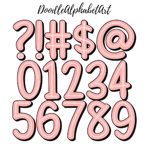 Doodle Alphabet PNG Bundle: Pastel Comic Font (digital Download) - Etsy