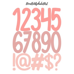 Boho Doodle Alphabet PNG Bundle, 10 Alpha Sets, Boho Color Palette ...