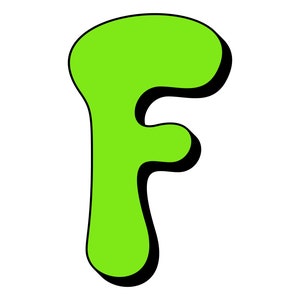 Retro Bright Alphabet Set Letters Png in 5 Colors, Retro Bright Color ...