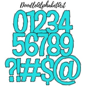 Doodle Alphabet PNG, Curved Calligraphic Line Letters PNG in 5 Bright ...