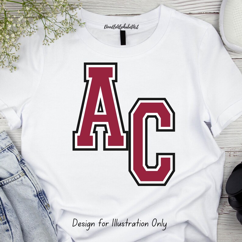 Fillable Varsity Letter Set: 2-outline SVG, PNG, PDF (digital Download ...