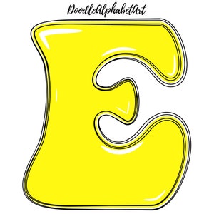 Neon Rainbow Scribble Retro Groovy, Doodle Alphabet PNG, 3D Inflated ...