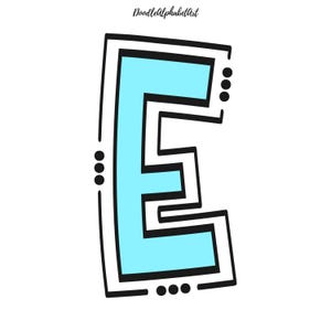 Lines and Dots Pastel Doodle Alphabet PNG Bundle, Pastel Color Dot ...