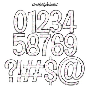 Watercolor Hearts Valentine's Day Letters PNG Uppercase, Lowercase ...