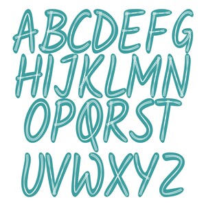 Bright Summer Color Scribble Alphabet PNG, Doodle Alphabet PNG Bundle ...