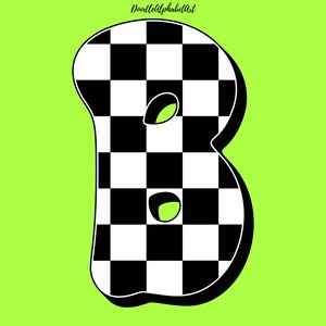 Checkerboard Retro Groovy Alphabet PNG Bundle, Retro Checkered Letters ...