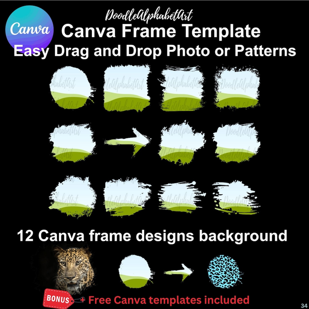 Canva Grunge Frame, 12 Canva Frame Designs Background Circular ...