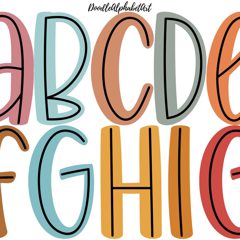 Doodle Alphabet - Etsy
