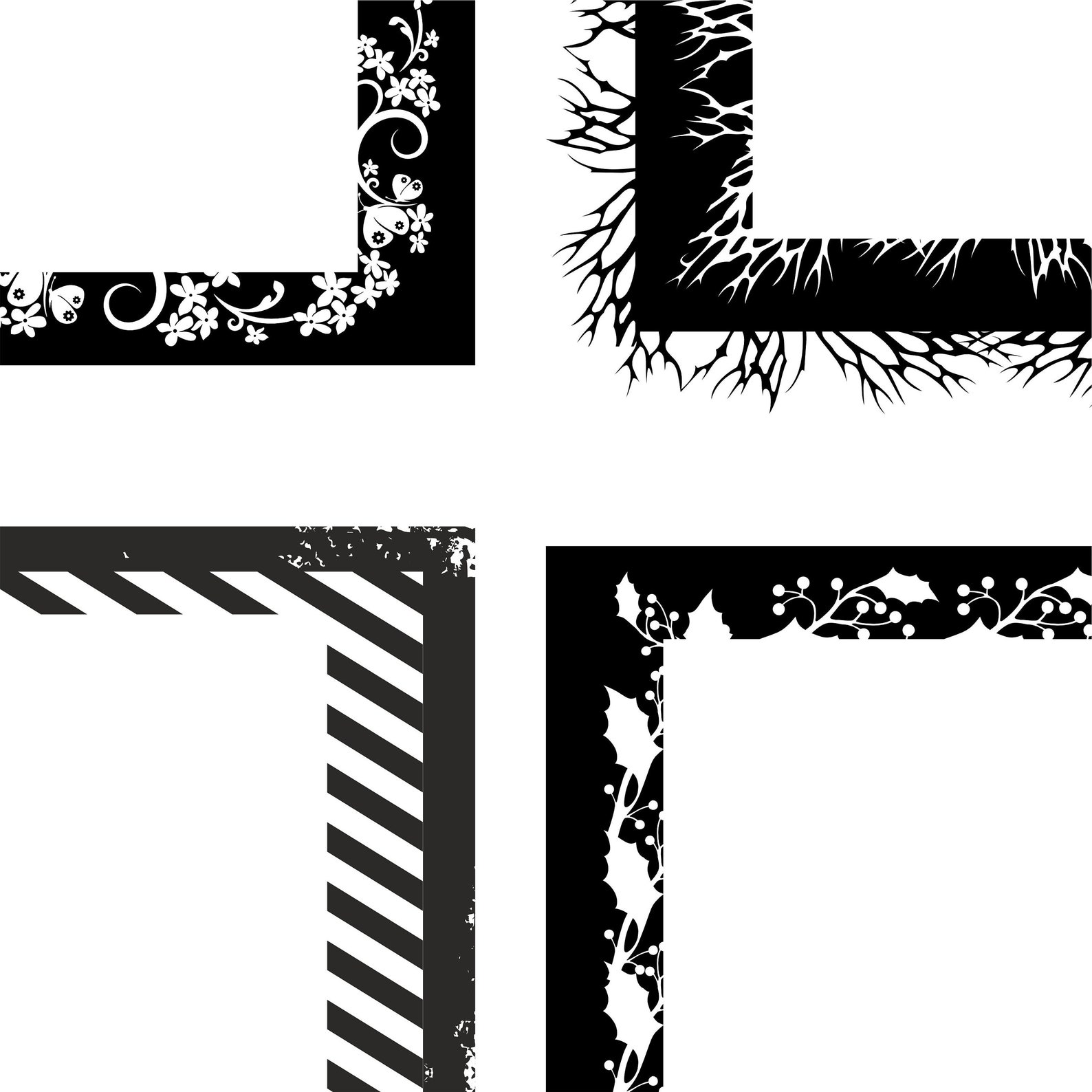 Black Border Frame Bundle PNG SVG EPS Pdf 20 Square Rectangle - Etsy