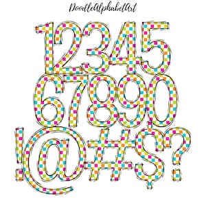 Vibrant Colorful Checkered Letters PNG, Handwritten Playful & Whimsical ...