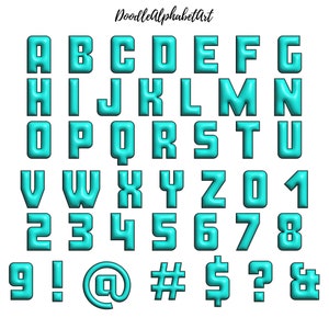 Vibrant Puffy 3D Inflated Alphabet PNG Bundle, Bright Color 3D Letters ...