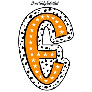 Dalmatian Star Letters PNG Bundle, Bright Colors, 5 Digital Alphapacks ...