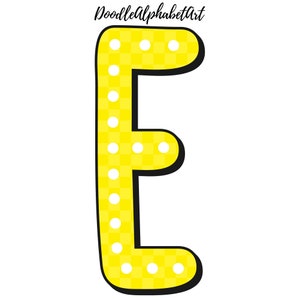 Bright Checkered Dot Alphabet PNG Bundle, Bright Colors, 5 Alpha Sets ...