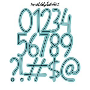 Black Centerline Alphabet Letters PNG, 10 Boho Color Alpha Set, Dark ...