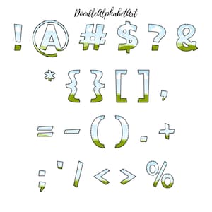 Canva Frame Letters, Chain Doodle Alphabet, Editable Canva Frame ...