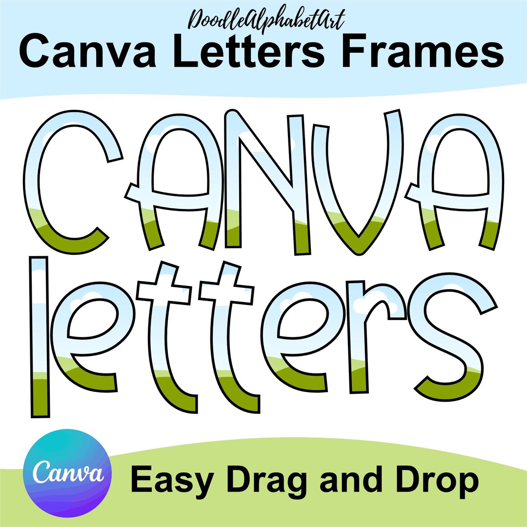 Playful Canva Frame Letters: Quirky Font for Kids Doodle - Etsy