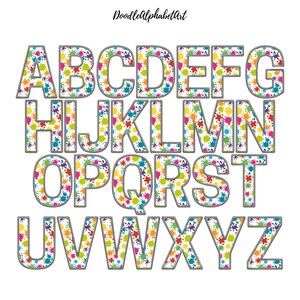 Splatters Alphabets, Faux Embroidery Stitch Alphabet PNG, Paint Splats ...