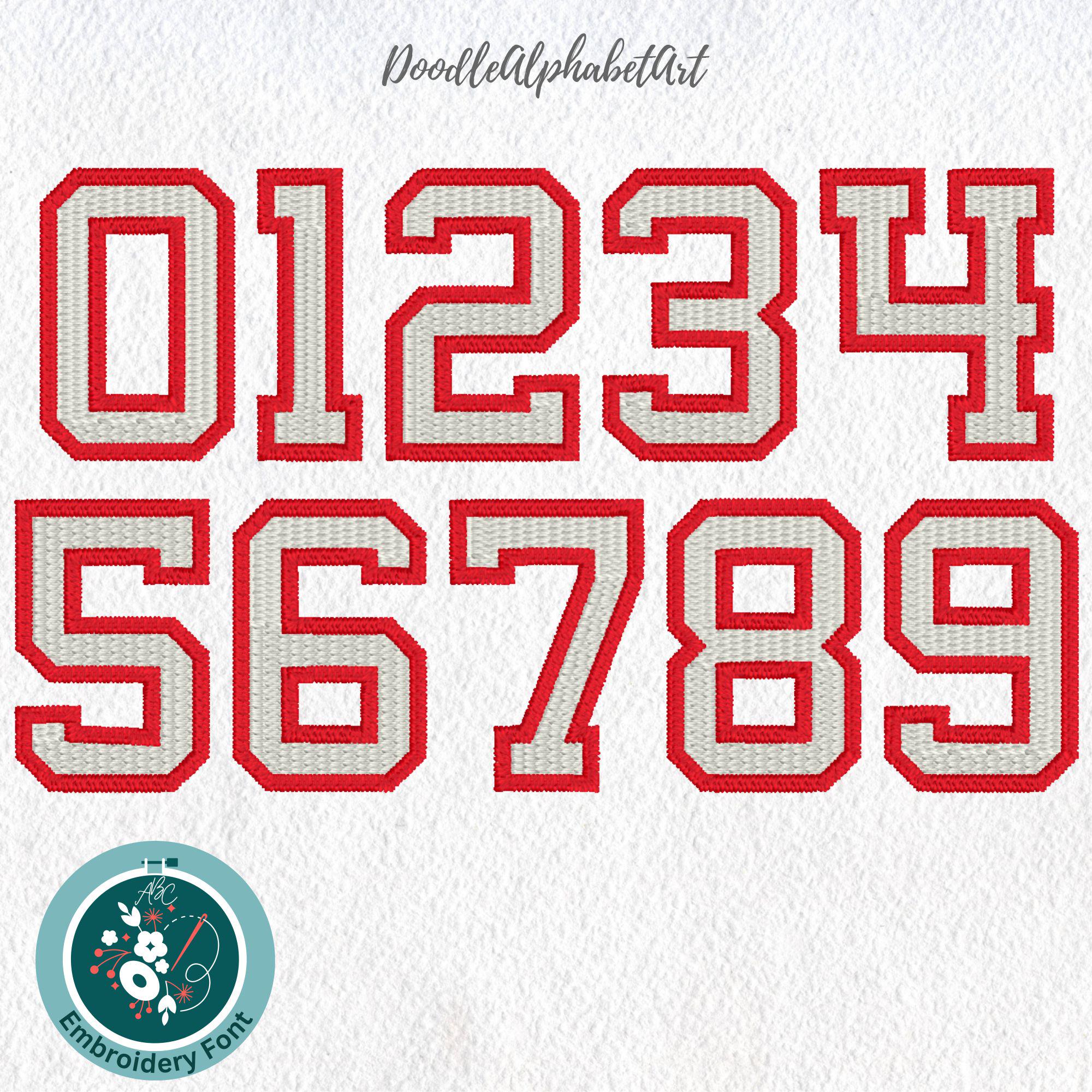 Athletic Embroidery Font: Varsity Letters, 5 Sizes (digital Download ...
