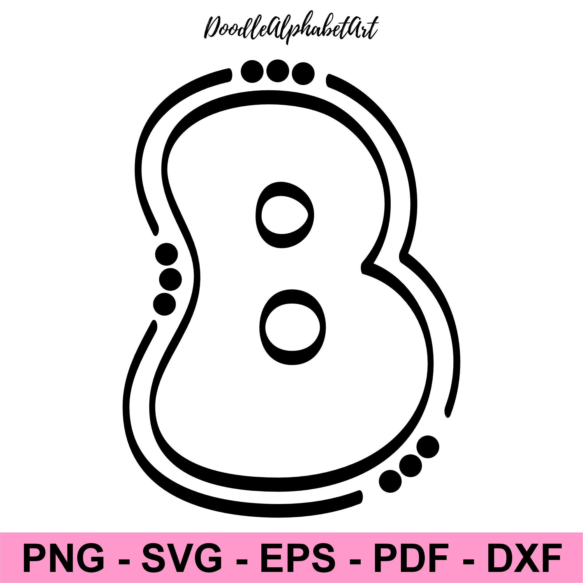 Groovy Doodle Alphabet: Outline Letters, Dots Font (digital Download ...