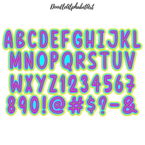 Funky Letters PNG, Marquee Alphabet PNG, Scribble Alphabet, Brush ...