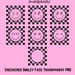 Checkered Smiley Face PNG Bundle: Groovy Letters, Dots Alphabets ...