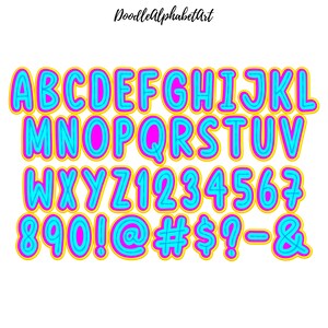 Funky Letters PNG, Marquee Alphabet PNG, Scribble Alphabet, Brush ...