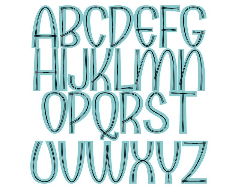 Summer Pastel Color Palette Scribble Letters PNG hand Drawn - Etsy