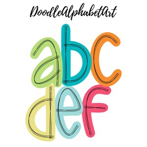 Scribble Letters PNG, Tropical Summer Color Scheme, Doodle Alphabet PNG ...