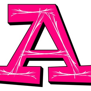 Bright Alphabet Doodle Set Letters PNG in 5 Colors, Comic Lettering Png ...