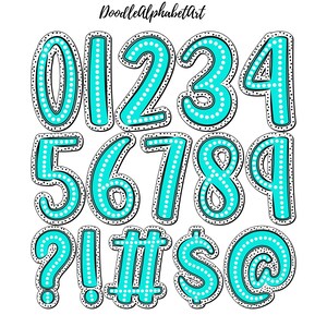 Dalmatian Spots Letters PNG Bundle, Doodle Alphabets Polka Dots, Bright ...