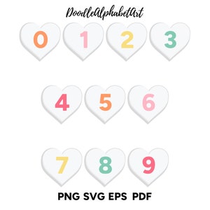 Heart Beads Clip Art Font, Bundle of 5 Sets Letters PNG SVG EPS Pdf in ...